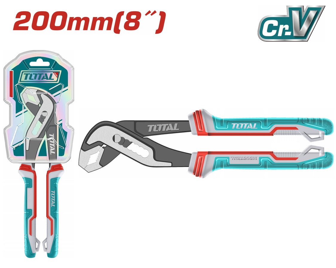 Pince Multiprise Réglable 200 mm Acier Chrome Vanadium Cr V Total ...