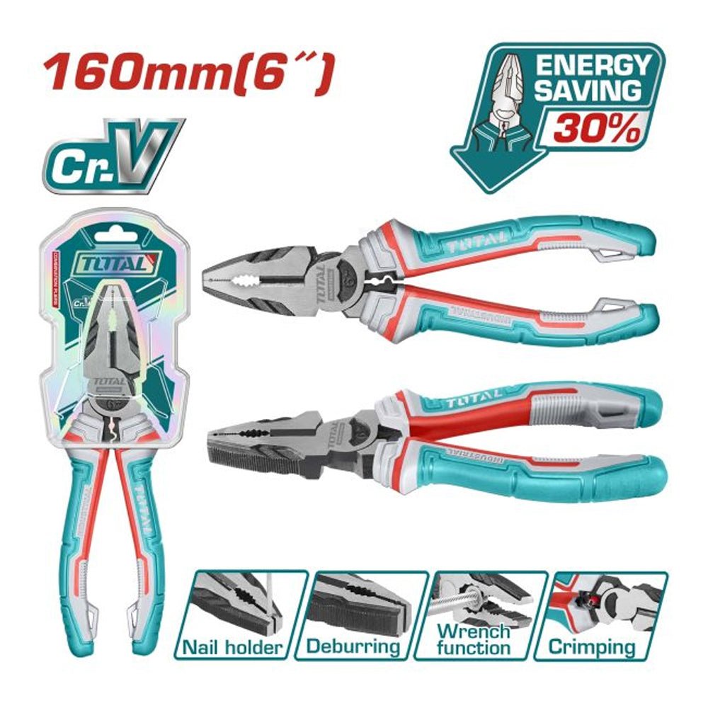 THT210606S - TOTAL Universal Pliers 160 mm - Precise - TOTAL TOOLS ...